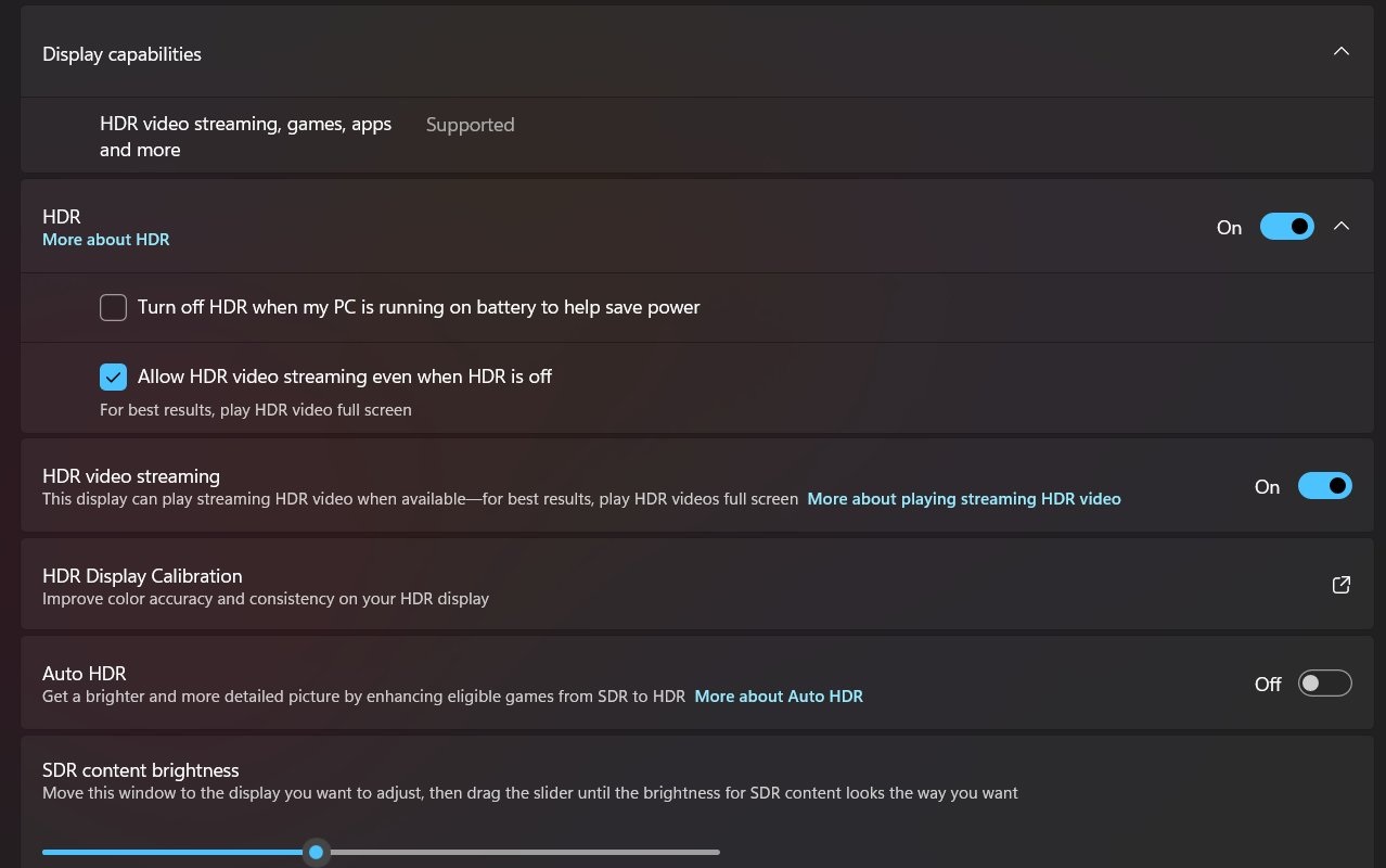 Windows 11 will finally give you greater control over HDR features